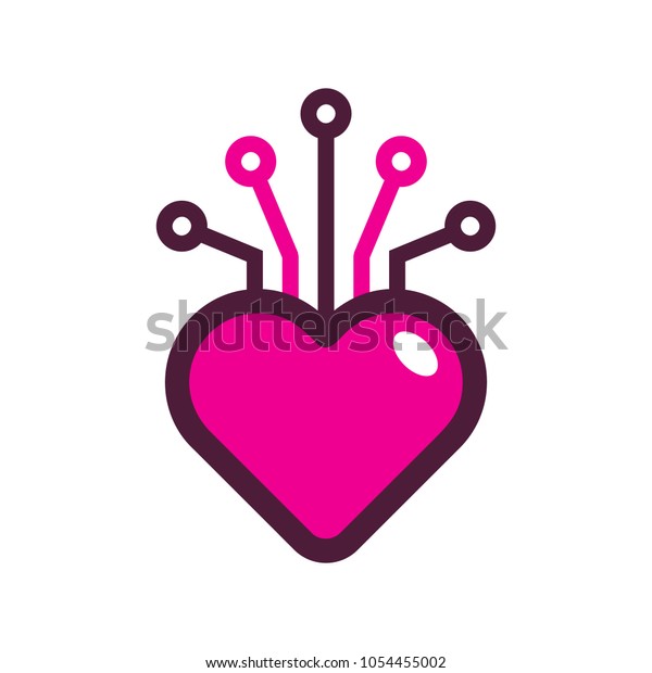Love Digital Logo Icon Design Stock Vector (Royalty Free) 1054455002 ...