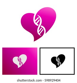Love Dna Logo Stock Vector (Royalty Free) 598929404 | Shutterstock