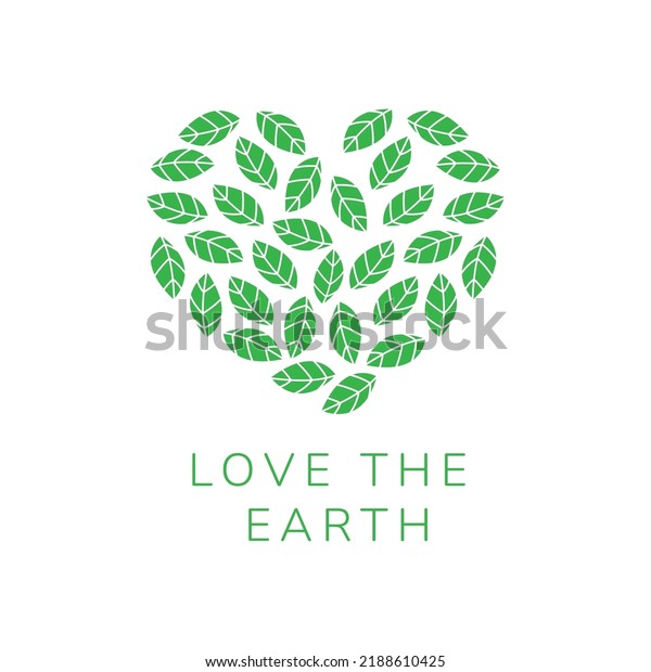 Love Earth Label Hearth Stock Vector (Royalty Free) 2188610425 ...