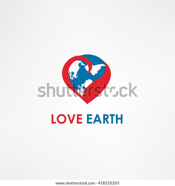 Love Earth Logo Stock Vector (Royalty Free) 458250205 | Shutterstock