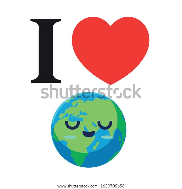 Love Earth Poster Love World Poster Stock Vector (Royalty Free ...