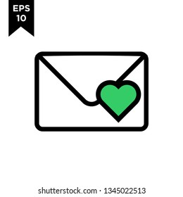 Love Email Icon Vector Logo Illustration Stock Vector (Royalty Free ...