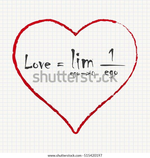 Love Equation Made Math Symbols Funny Stock Vector (Royalty Free ...