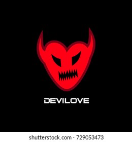 Love Evil Design Logo Stock Vector (Royalty Free) 729053473 | Shutterstock
