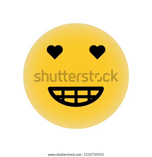 Love Face Emoji Vector Icon Simple Stock Vector (Royalty Free ...