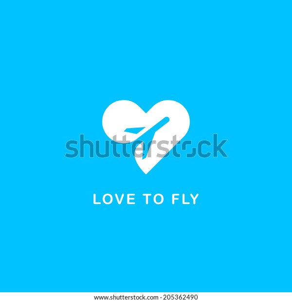 Love Fly Symbol Stock Vector (Royalty Free) 205362490 | Shutterstock