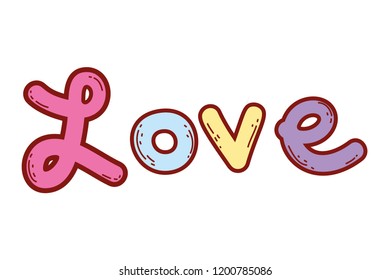 Love Fonts Drawing Stock Vector (Royalty Free) 1200785086 | Shutterstock