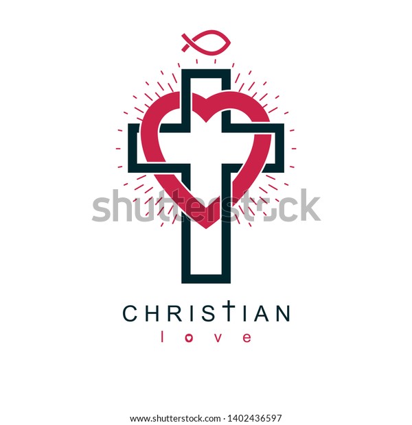 Love God Vector Creative Symbol Design Stock Vector (Royalty Free ...