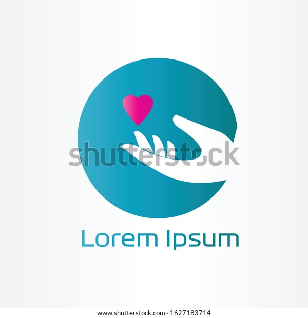 Love Hand Logo Vector Illustration Hand Stock Vector (Royalty Free ...