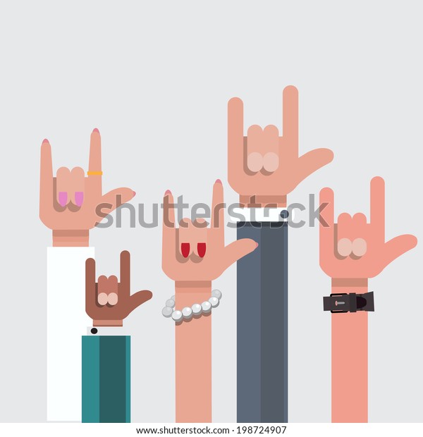 Love Hand Sign Show Vector Illustration: stockvector (rechtenvrij ...