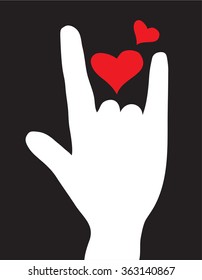 Love Hand Sign Love Symbol Vector Stock Vector (Royalty Free) 363140867 ...