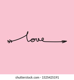 Love Hand Written Text Vector Over Stock Vector (Royalty Free ...