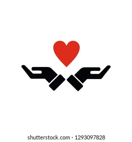 Love Hands Icon Symbol Stock Vector (Royalty Free) 1293097828 ...