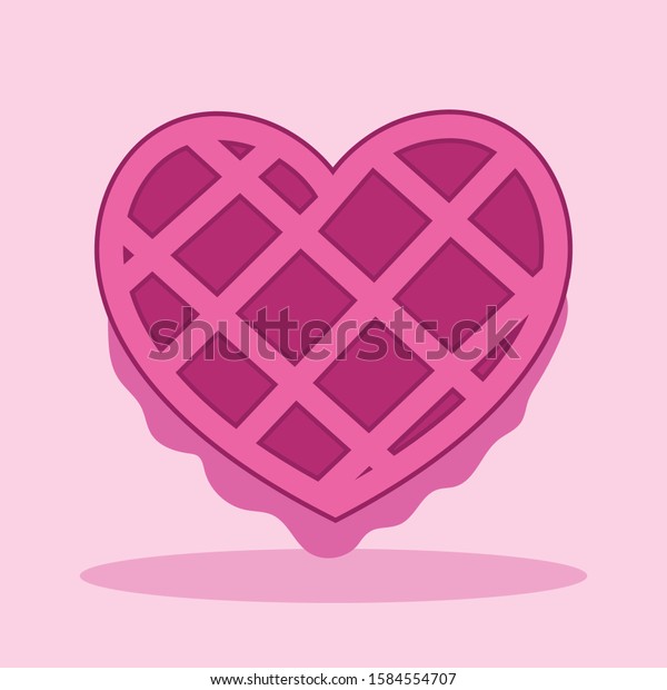 Love Heart Cookie Vector Illustration Cartoon Stock Vector (Royalty ...