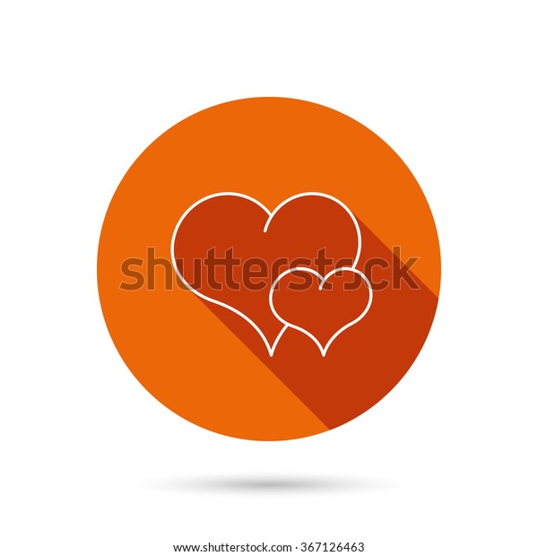 Love Heart Icon Couple Romantic Sign Stock Vector (Royalty Free ...