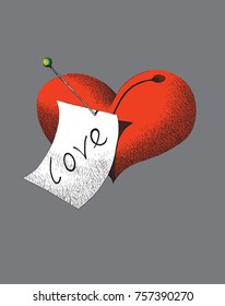 Love Heart Note Stock Vector (Royalty Free) 757390270 | Shutterstock