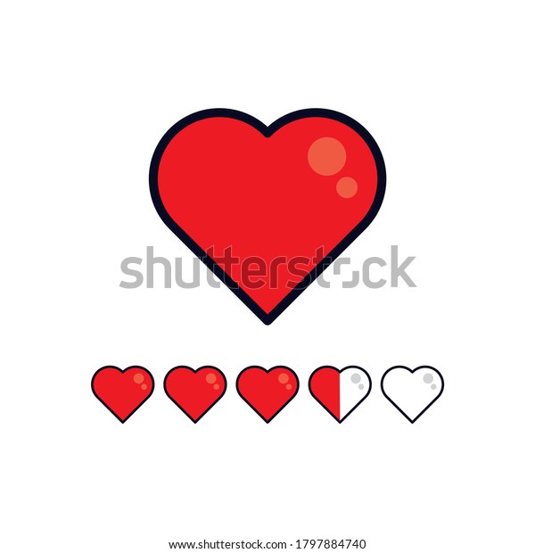 Love Heart Red Color Vector Eps Stock Vector (Royalty Free) 1797884740 ...
