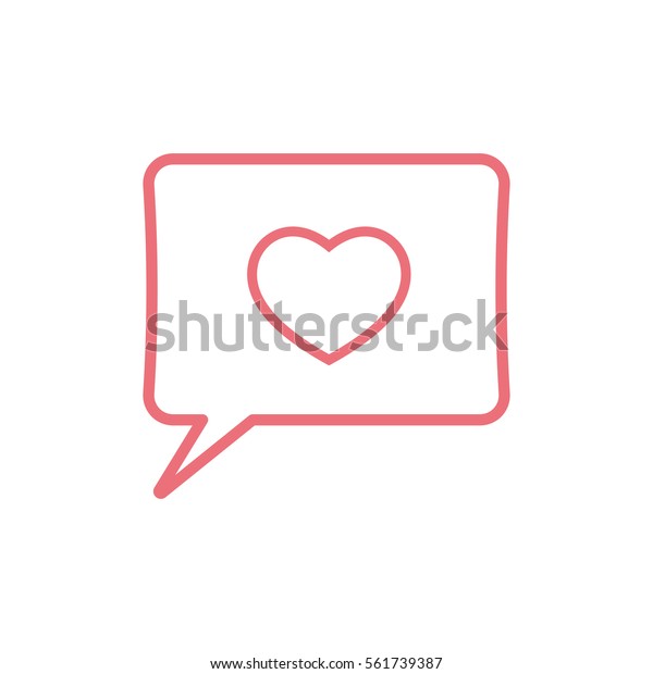 Love Heart Speech Bubble Dialog Box Stock Vector (Royalty Free) 561739387