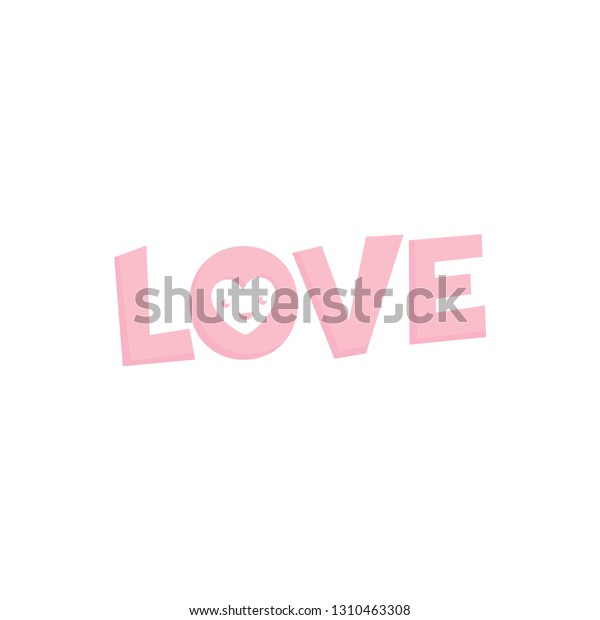 Love Heart Vector Text Vector Illustration Stock Vector (Royalty Free ...