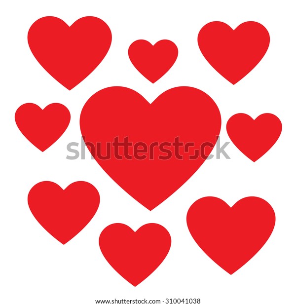 Love Hearts Collection Love Hearts There Stock Vector (Royalty Free ...