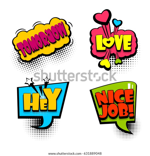 Love Hey Job Big Set Colored Stock Vector (Royalty Free) 631889048 ...