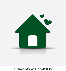 Love Home Icon Stock Vector (Royalty Free) 471368510 | Shutterstock