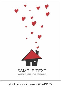 Love House Stock Vector (Royalty Free) 90743129 | Shutterstock