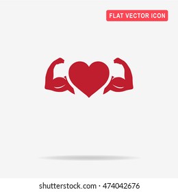 Love Fitness Sport Logo Vector Icon Stock Vector (Royalty Free) 720291412