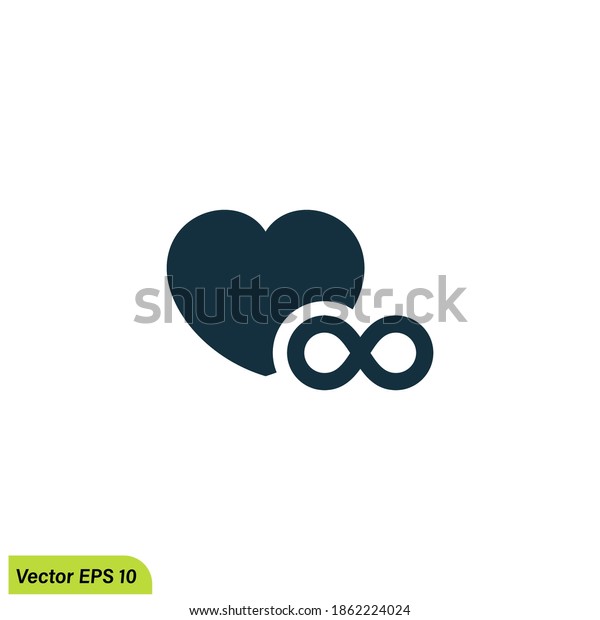 Love Infinity Icon Endless Love Symbol Stock Vector (Royalty Free ...