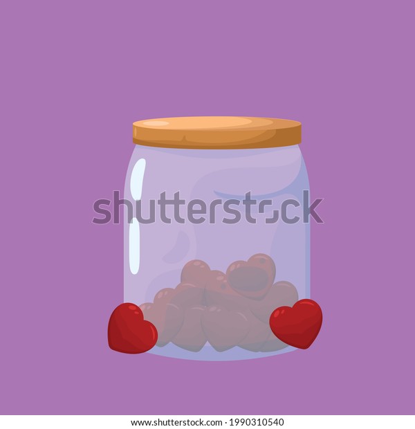 Love Jar Vector Illustration Stock Vector (Royalty Free) 1990310540 ...