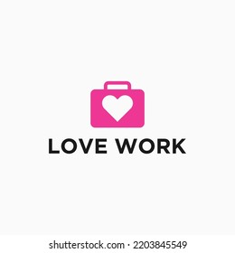 Love Job Logo Design Vector Silhouette Stock Vector (Royalty Free ...