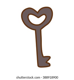 Love Key Doodle Icon Stock Vector (Royalty Free) 388918900 | Shutterstock