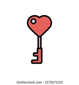 Love Key Icon Vector Illustration Stock Vector (Royalty Free ...