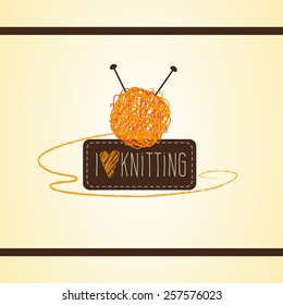 Love Knitting Stock Vector (Royalty Free) 257576023 | Shutterstock
