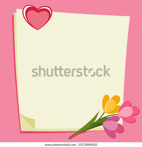 Love Letter Frame Valentines Day Frame Stock Vector (Royalty Free ...