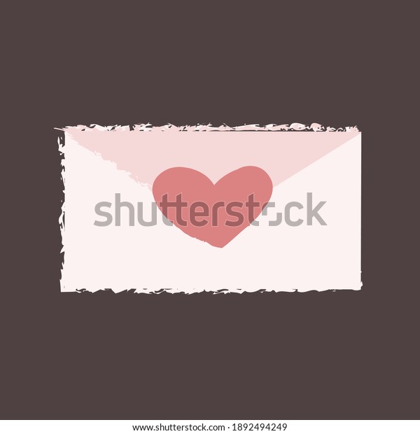 Love Letter Hand Drawn Style Isolated Stock Vector (Royalty Free ...
