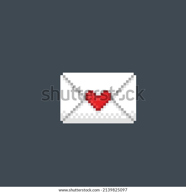 Love Letter Pixel Style Stock Vector (Royalty Free) 2139825097 ...