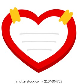 Love Letter Sticky Note Vector Stock Vector (Royalty Free) 2184604735 ...