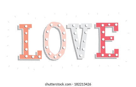 Love Lettering Stock Vector (Royalty Free) 182213426 | Shutterstock