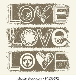Love Lettering Design Stock Vector (Royalty Free) 94136692 | Shutterstock