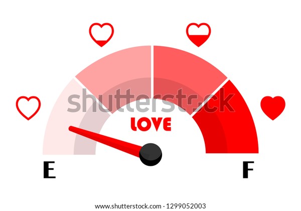 Love Level Meter On White Background Stock Vector (Royalty Free) 1299052003