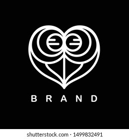 Love Line Character Simple Logo Stock Vector (Royalty Free) 1499832491 ...