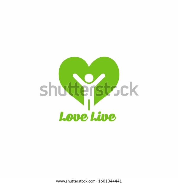 Love Live Logo Vector Minimalist Stock Vector (Royalty Free) 1601044441