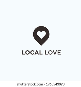 Love Local Logo Love Icon Stock Vector (Royalty Free) 1763543093