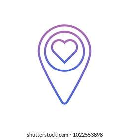 Love Location Icon Stock Vector (Royalty Free) 1022553898 | Shutterstock