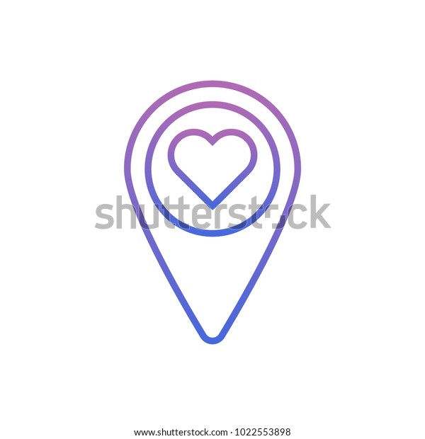 Love Location Icon Stock Vector (Royalty Free) 1022553898 | Shutterstock