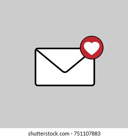 Love Mail Icon Vector Art Stock Vector (Royalty Free) 751107883 ...