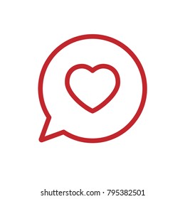 Love Message Heart Icon Stock Vector (Royalty Free) 795382501 ...