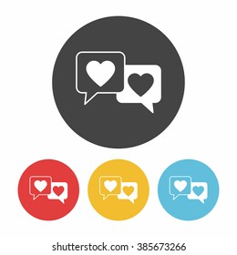 Love Message Icon Stock Vector (Royalty Free) 385673266 | Shutterstock