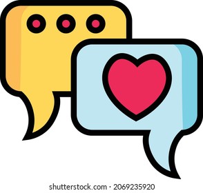 Love Message Icon Vector Illustration Isolated Stock Vector (Royalty ...